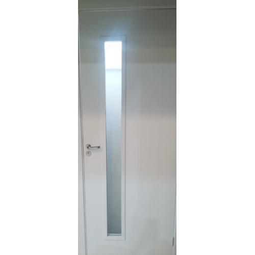 PORTA MADEIRA KIT 2,10X90CM LISA BRANCA VISOR VIDRO ESQUERDA BT13/19 ...